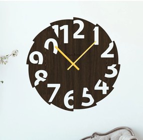 dřevo života Dřevěné hodiny na stěnu HALF Zvolte barvu dekoru: Wenge, Zvolte velikost hodin (cm): 50x50