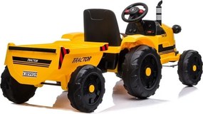 LEAN CARS Bateriový traktor s přívěsem CH9959 žlutý