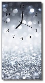 Nástěnné hodiny obrazové na skle - Design stříbrný