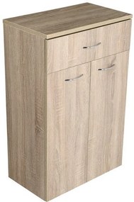 Aqualine, ZOJA/KERAMIA FRESH skříňka spodní se zásuvkou 50x78x29cm, dub platin, 50315
