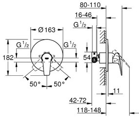 Grohe Start Flow Páková sprchová baterie podomítková chrom 29116000