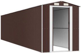 Zahradní kůlna tmavě hnědá 192 x 938 x 223 cm pozinkovaná ocel 3147469