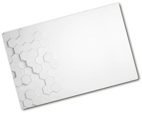 Wallmuralia Kuchyňská deska skleněná Šestiúhelníky pozadí 80x52 cm