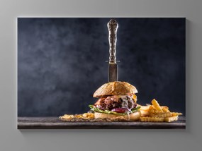 Liox Obraz hamburger Rozměr: 100 x 65 cm