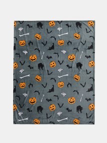 Sinsay - Deka s halloweenským motivem - šedá