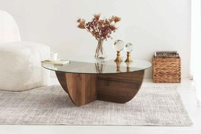 Designový konferenční stolek Balesego 90 cm vzor ořech