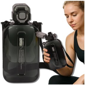 Camerazar TRESSARI 750ml černá sportovní láhev na tekoucí vodu s pevnou konstrukcí