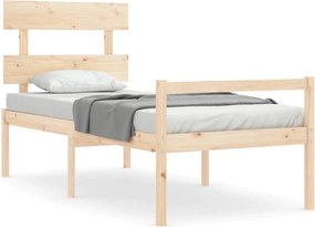 Postel s čelem pro seniory Single masivní dřevo 3195316