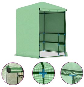vidaXL Marketos Skleník s policemi ocel 227 x 223 cm