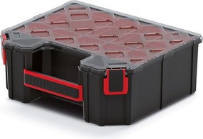 Kufříkový organizér 28,4 × 24,3 × 10,5 cm II, krabičky, černá