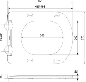 Mexen, Mexen Vito deska wolnoopadające slim, duroplast, biała połysk - 39174000