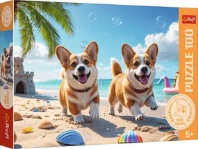 TREFL Puzzle Pejsek Corgi / 100 dílků / 41 x 27,5 cm