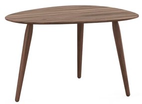 Odkládací stolek Play Trioval z dubového masivu- Ø75 Rozměry:: 75x44cm, typ dřeva:: přírodní ořech
