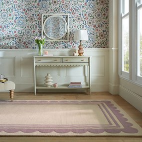 Flair Rugs, Ručně všívaný kusový koberec Lois Scallop Purple, 160x230, fialová, chodba / předsíň