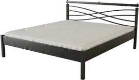 Nábytek ATIKA s.r.o. Kovová postel ANGELETA 180, snížené hlavové čelo Barevne provedení: černá, Rozměr: 180 x 200 cm