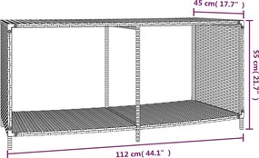 vidaXL Úložné regály 2 ks polyratan [362265] Barva: Černá