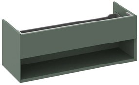Ravak Lite - Umyvadlová skříňka 120x45x43 cm, 1 zásuvka, Grey Green X000001870