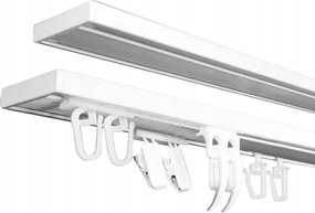 Garnýž Stropní hliníkový dvojitý 540 cm Moderní stropní lišta Duo
