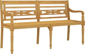 Lavice Batavia s Taupe poduškou 150 cm masivní teakové dřevo 3100834