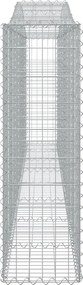 Klenuté gabionové koše 6 ks 400x30x100/120cm pozinkované železo 3145830