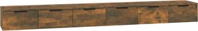 Nástěnné skříňky 2 ks kouřový dub 102x30x20 cm kompozitní dřevo 3115905