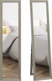 HOMCOM zrcadlo plné délky, 37 x 157 cm — nástěnné nebo volně stojící rámované zrcadlo do obývacího pokoje, ložnice nebo předsíně | Aosom