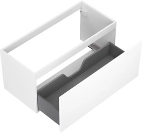 Mexen Orio, koupelnová skříňka 100 cm, 1 zásuvka, bílá matná, 91A10-10047-1-BF01