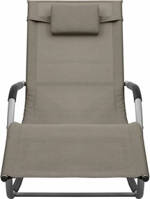 Zahradní lehátka 2 ks textilen taupe a šedé 310511