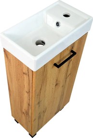 Comodo Koupelnová skříňka s keramickým umyvadlem Luka OW 40 P/L