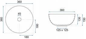 Keramické umyvadlo na desku REA STELLA bílé