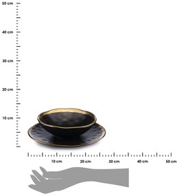 Keramická sada talířů Lissa Black Gold 2ks