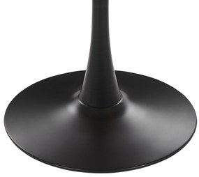 Kulatý jídelní stůl ⌀ 90 cm světlé dřevo / černá BOCA Beliani