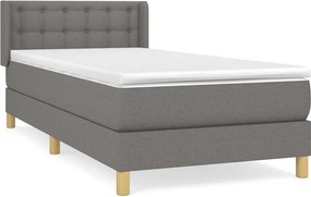 Box spring postel s matrací tmavě šedá 80 x 200 cm textil 3130546