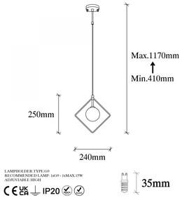 Stropní svítidlo Geometri V černé