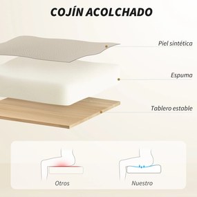 HOMCOM kancelářské křeslo s opěrkou na nohy, vysoké, polstrované, odolná PU kůže — khaki
