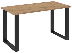 Jídelní stůl IMPERIAL | 138x67 cm | lancelot + černé kovové nohy