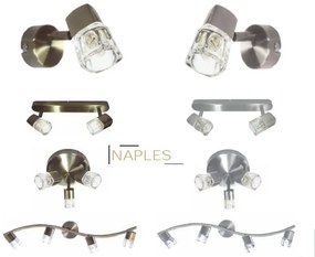 ACA DECOR Přisazené bodové svítidlo NAPLES max. 4x40W/G9/230V/IP20, nikl