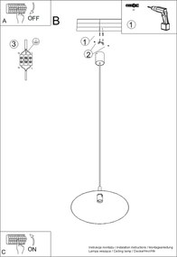 Sollux Lighting Závěsné svítidlo NOX 40 černé
