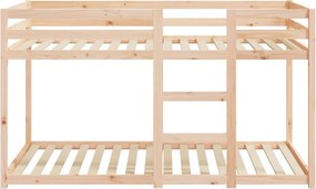 Patrová postel bez matrace 90 x 190 cm masivní borové dřevo 3206507