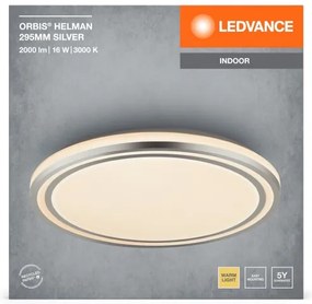 Ledvance - LED Stropní svítidlo ORBIS HELMAN LED/16W/230V pr. 29,5 cm stříbrná