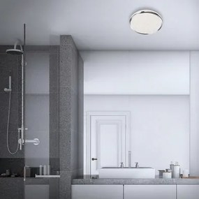 Stropní LED svítidlo hvězdné nebe BRILONER průměr 28cm 12W IP44 chrom 3403018
