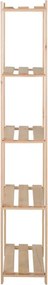 Úložný regál s 5 policemi 80 x 28,5 x 170 cm masivní borovice 327320