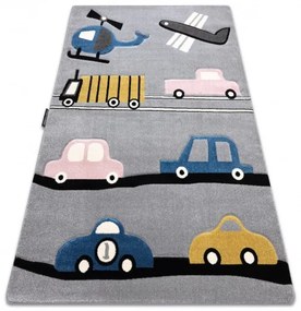 Dywany Łuszczów Dětský kusový koberec Petit Toys cars grey ROZMĚR: 160x220