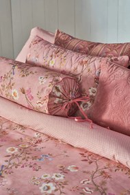 Pip Studio dekorační polštář Lotus Lullaby 22 x 70 cm - růžový (Luxusní válcový polštář v růžové barvě)