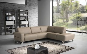 POLYFORMITALIA Luxusní sedací soupravy SCALEA Provedení: 2 maxi + rohové ukončení, Vzorník kůží: Spessorato D723 brown