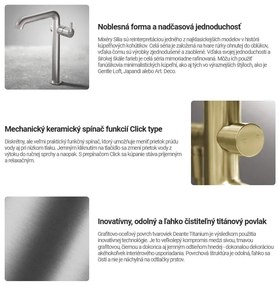 Deante Silia, 4-otvorová vanová baterie s ruční sprchovou soupravou, grafitová, DEA-BQS_D14M