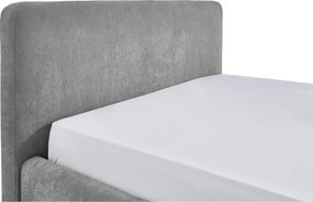 Šedá čalouněná dvoulůžková postel bez roštu 140x200 cm Mattis – Meise Möbel