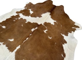 Koberec kusový hovězí kůže 3,5 m2, hnědobílá 1029