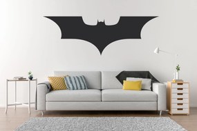 Lepy.cz Samolepka na zeď Batman logo - Nolan Velikost (šířka x výška): 50x17cm, Barevná varianta: Černá