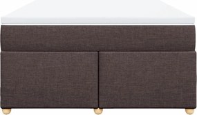 Box spring postel s matrací tmavě hnědá 140x200 cm textil 3285383